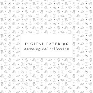 Zodiac Symbol Digital Paper Set/celestial Seamless Pattern/astrological ...