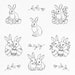 Easter Clip Art-easter Bunny Svg-rabbit-easter Eggs-outline ...