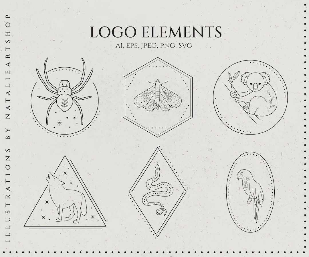 Logo Elements Vector Illustrations/tattoo Design Png/animal ...