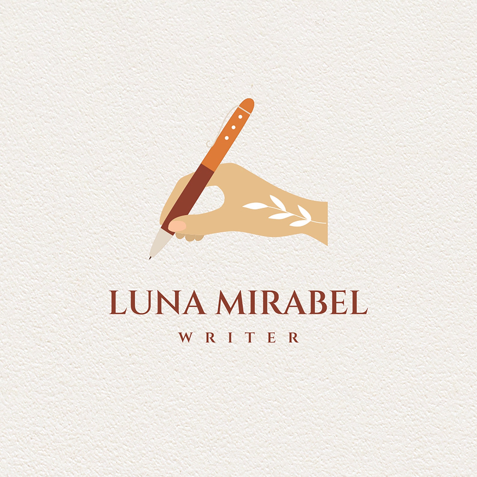 Premade Writer Logo/blogger Logo/branding Design/woman Hand Logo ...