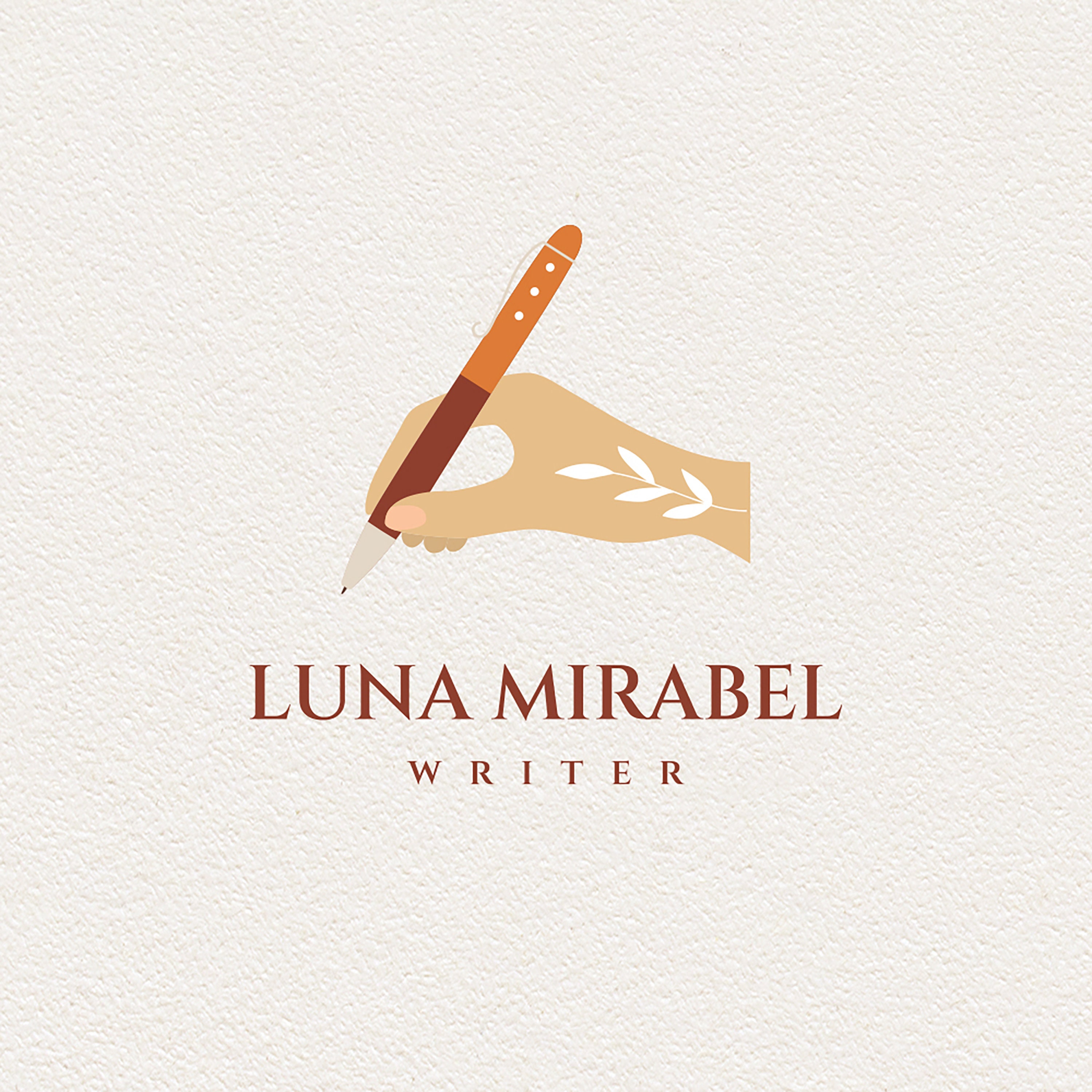 Premade Writer Logo/blogger Logo/branding Design/woman Hand Logo ...