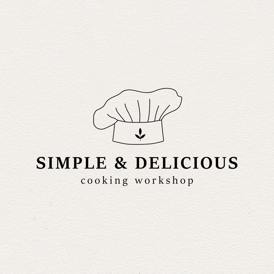 Cooking Premade Logo Design/kitchen Baking Recipe Blog/chef Toque/chef ...