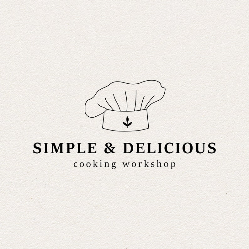 Cooking Premade Logo Design/kitchen Baking Recipe Blog/chef Toque/chef ...