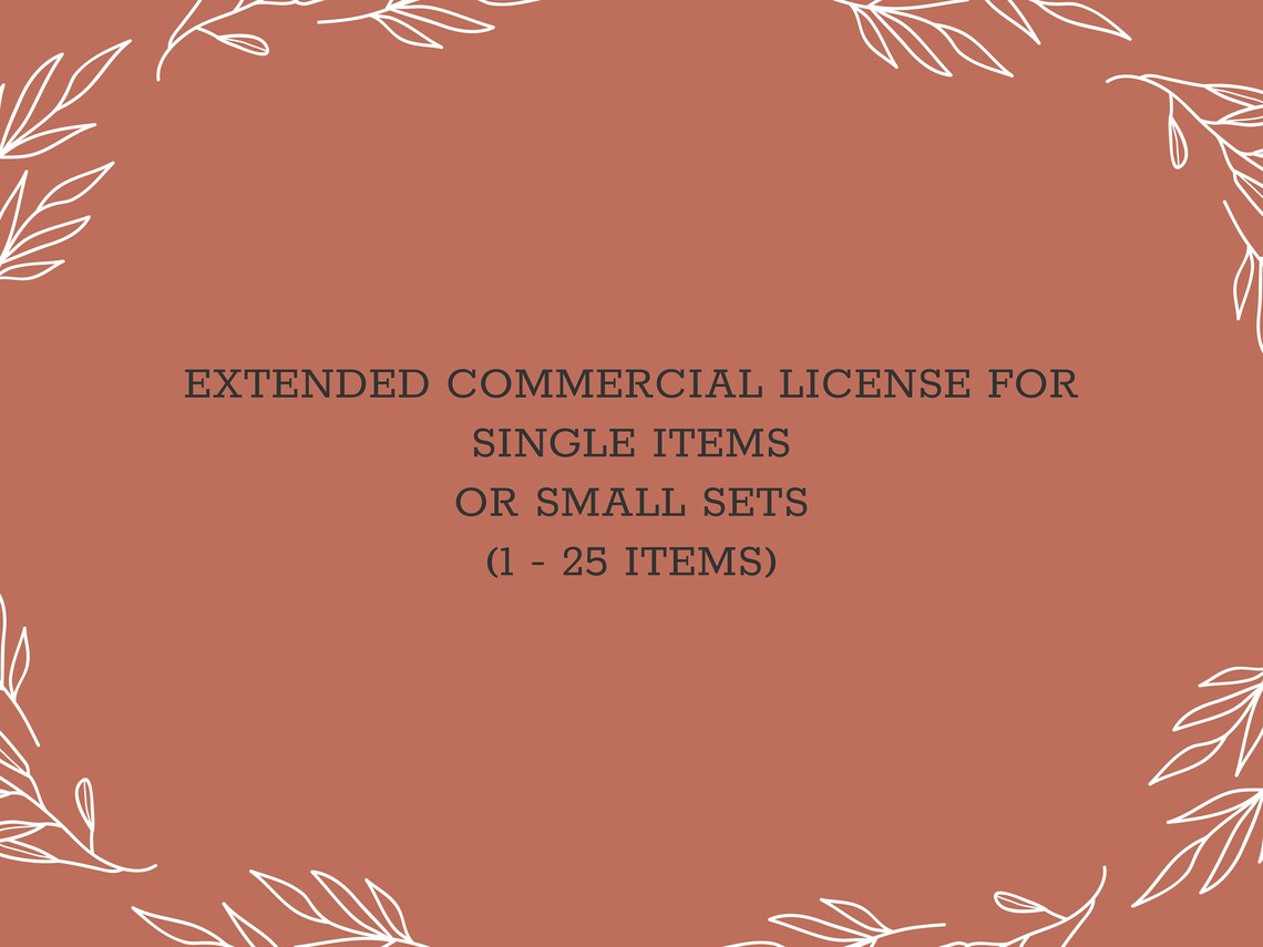 Extended Commercial License/commercial Use Clipart/commercial Use ...