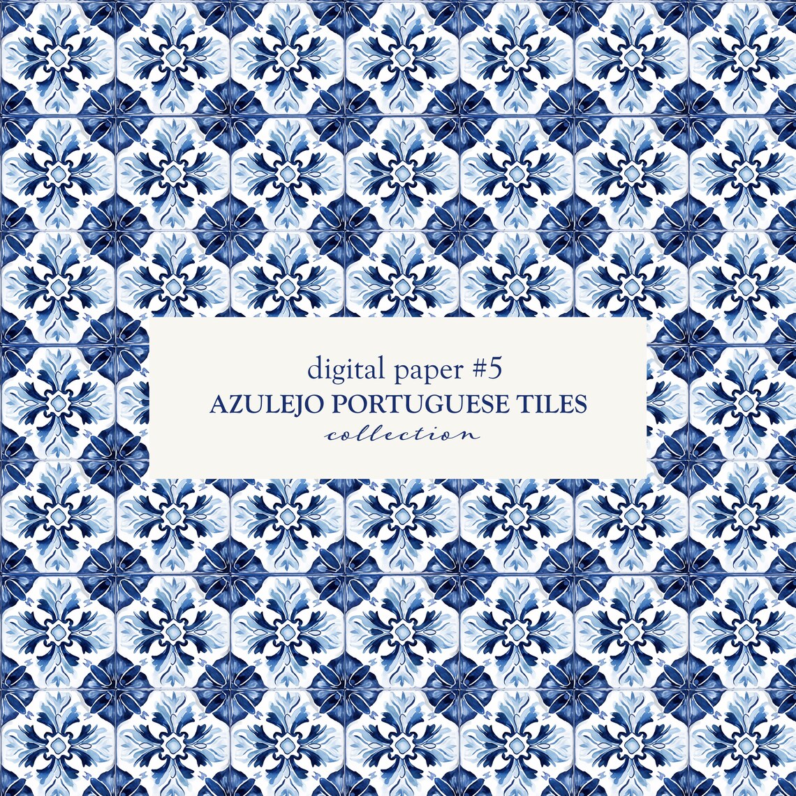 Azulejo Portuguese Tile Pattern/digital Paper/seamless Pattern/blue ...