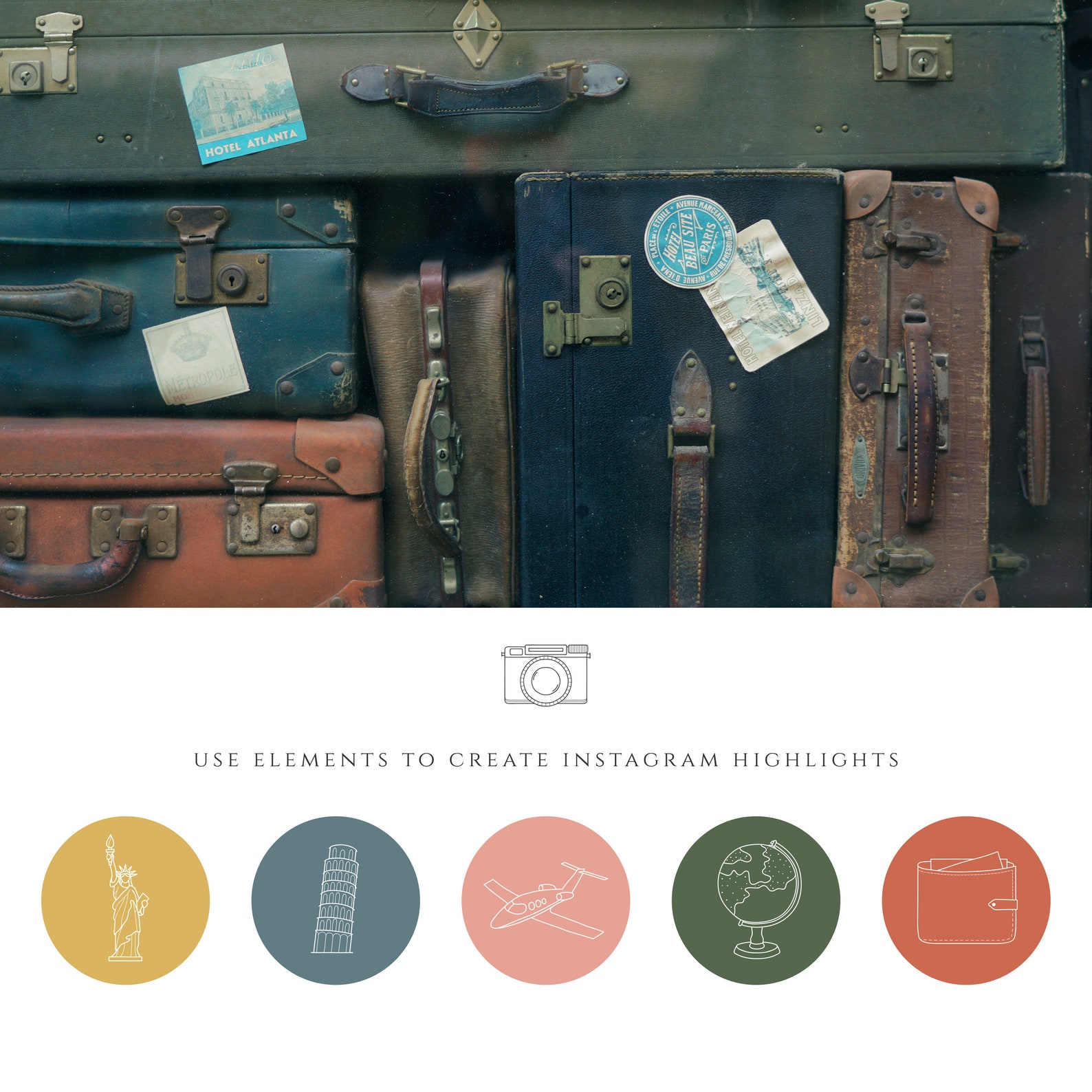 Travel Icons Set PNG Traveling Elements Vector City Icons Svg Line ...