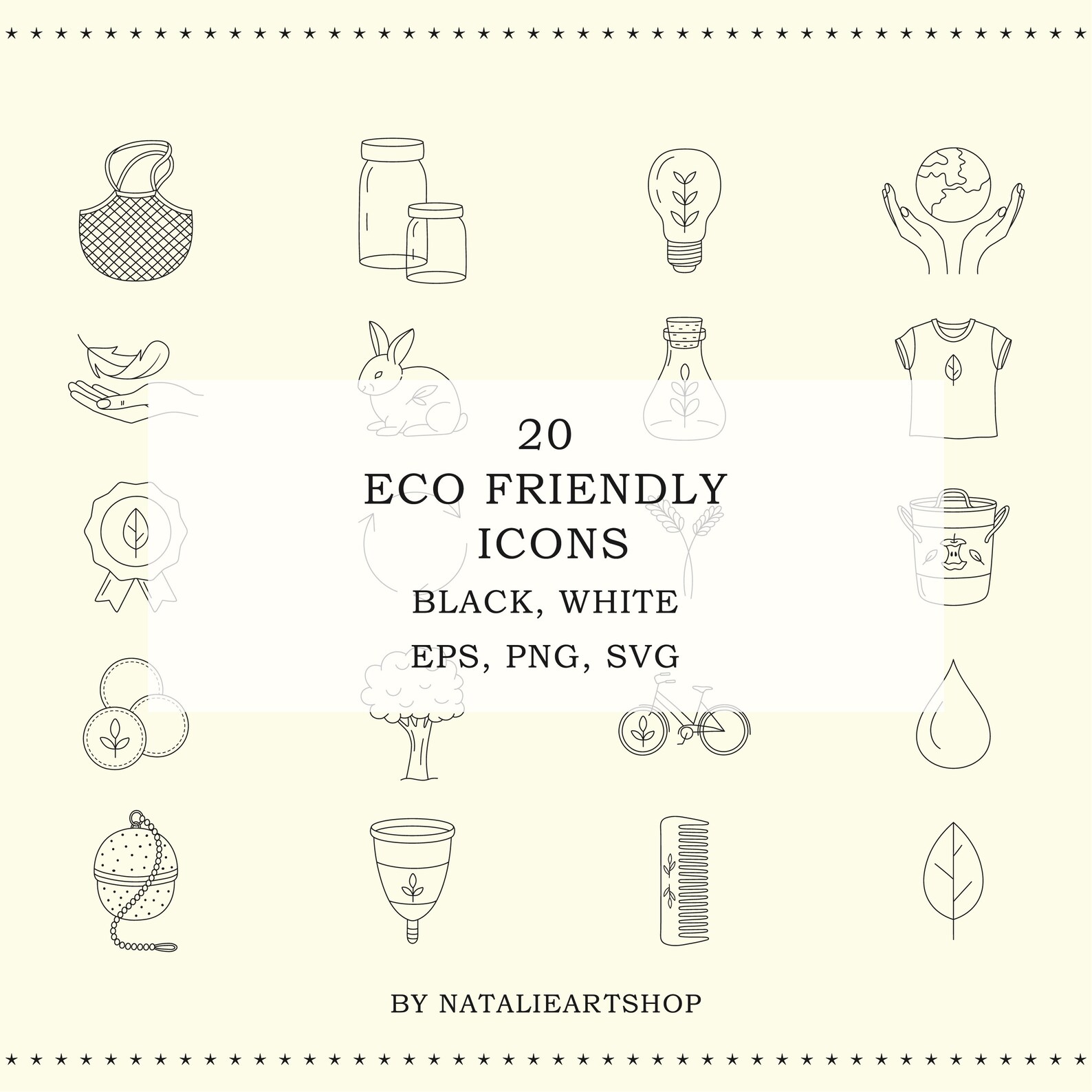Sustainable Icon Set/zero Waste/eco-friendly Illustration/recycling ...