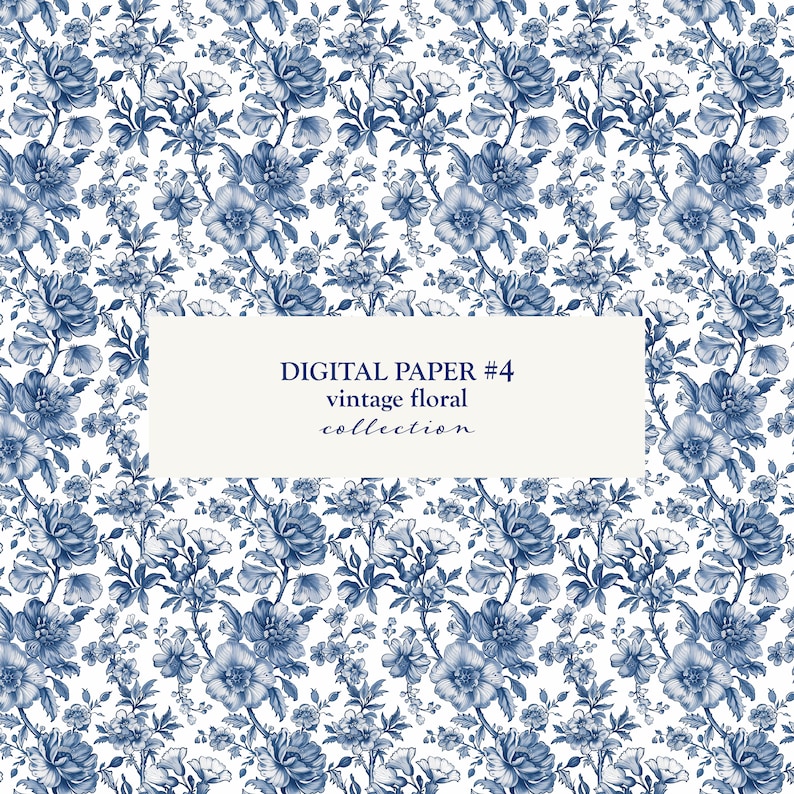 Toile De Jouy Vintage Floral Pattern/digital Paper/seamless Pattern ...