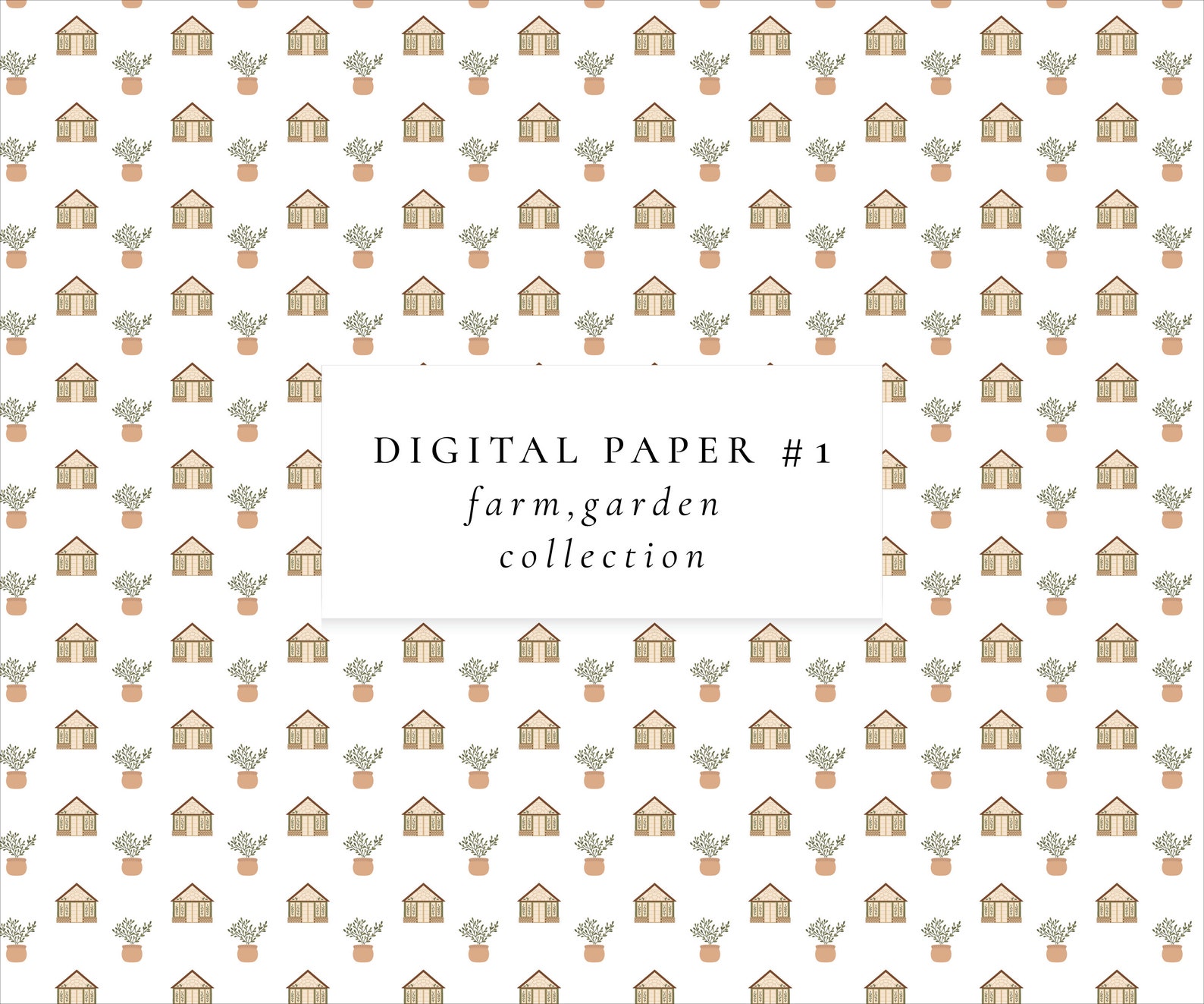 Digital Paper Set/farm Seamless Pattern/scrapbook Paper - Etsy