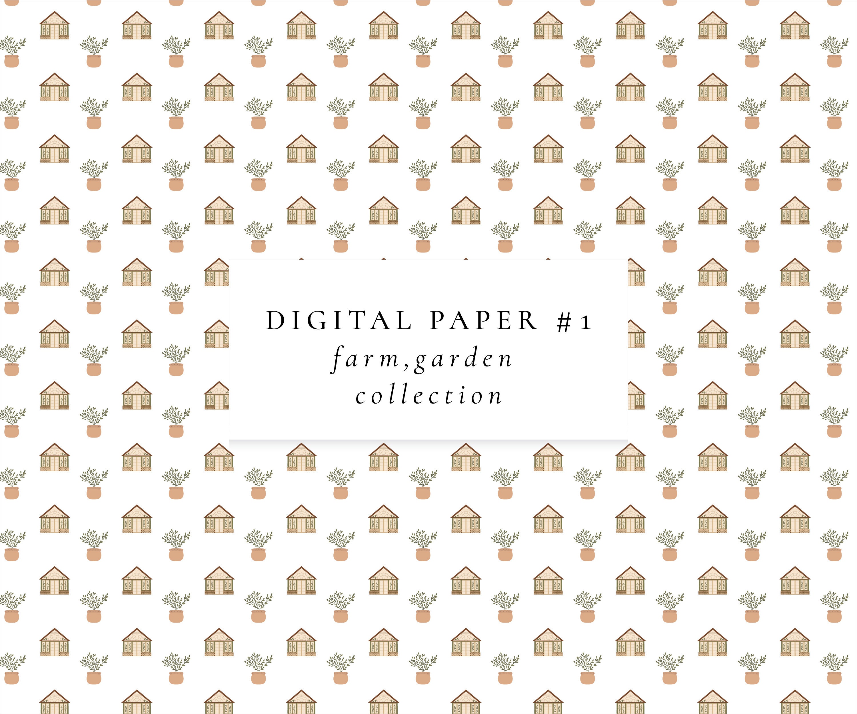 Digital Paper Set/farm Seamless Pattern/scrapbook Paper - Etsy