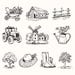 Farm Illustration Set-rustic Farmhouse Clipart Png-farming Gardening ...