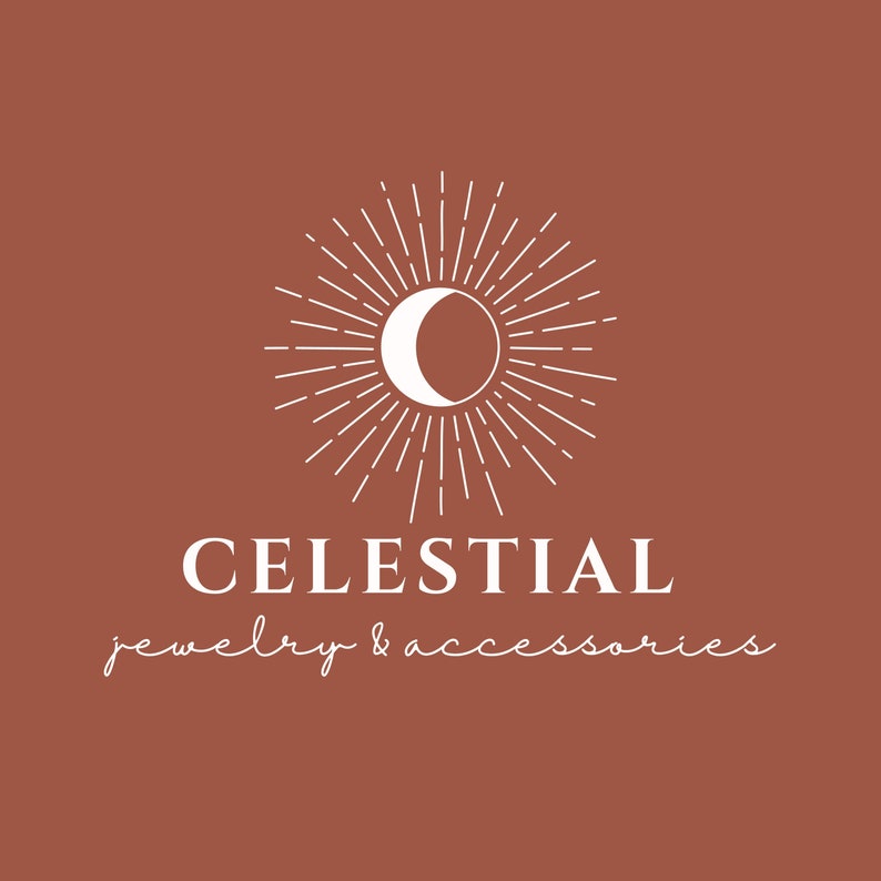 Logo Template Canva/editable Logo Design/diy Celestial Logo/sun Logo ...