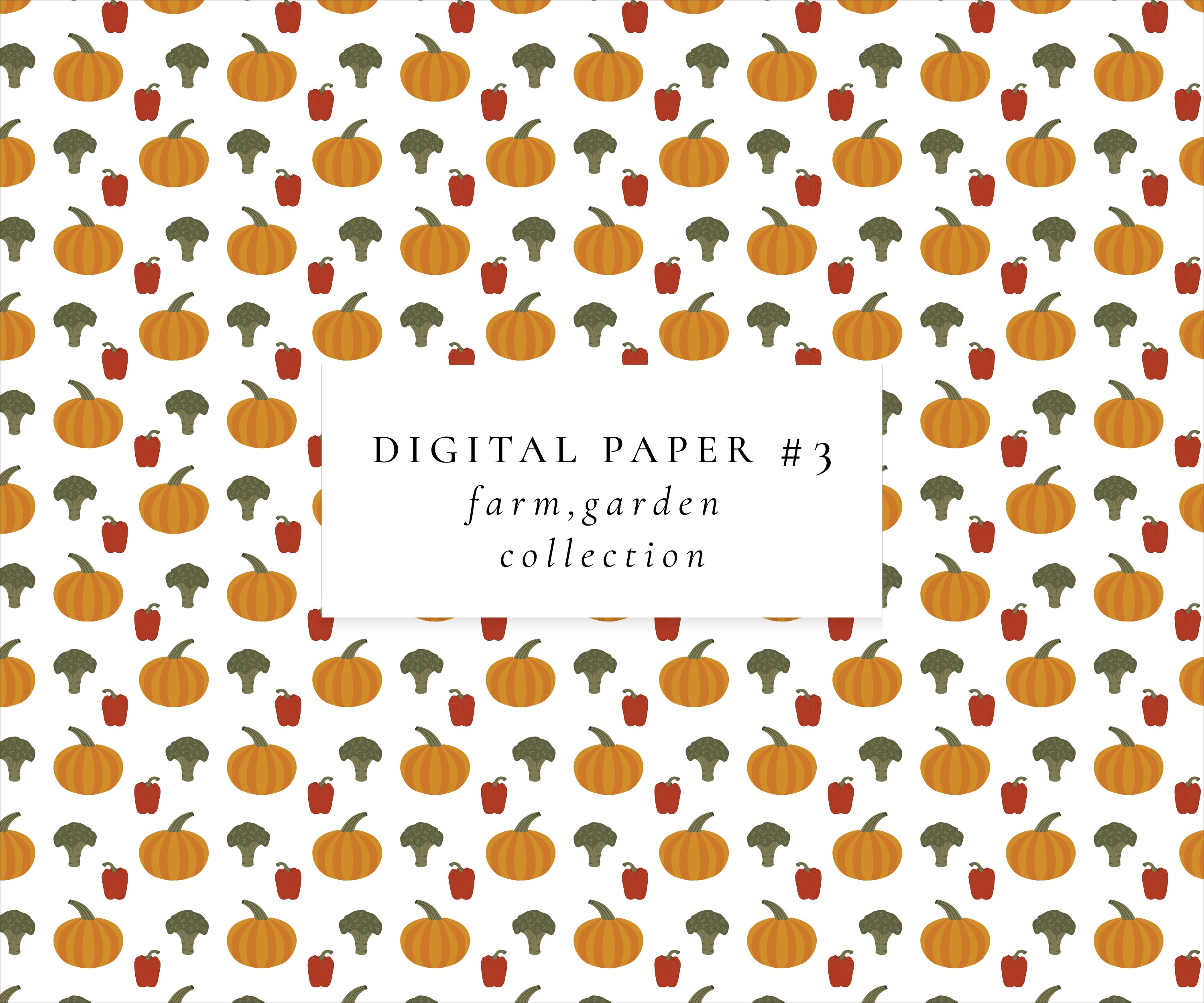 Digital Paper Set/farm Seamless Pattern/scrapbook Paper Pack/garden ...