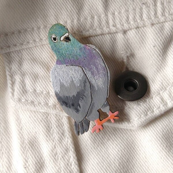 Pigeon Pin - Etsy