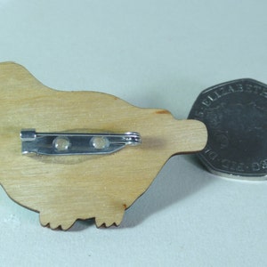 Wooden Hand Painted Budgie Pin - Etsy