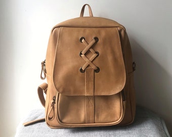 Tan leather bag | Etsy