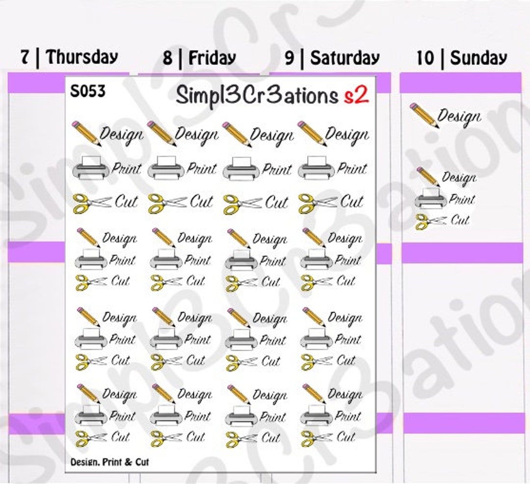 Design, Print, Cut Sticker Sheet - Etsy