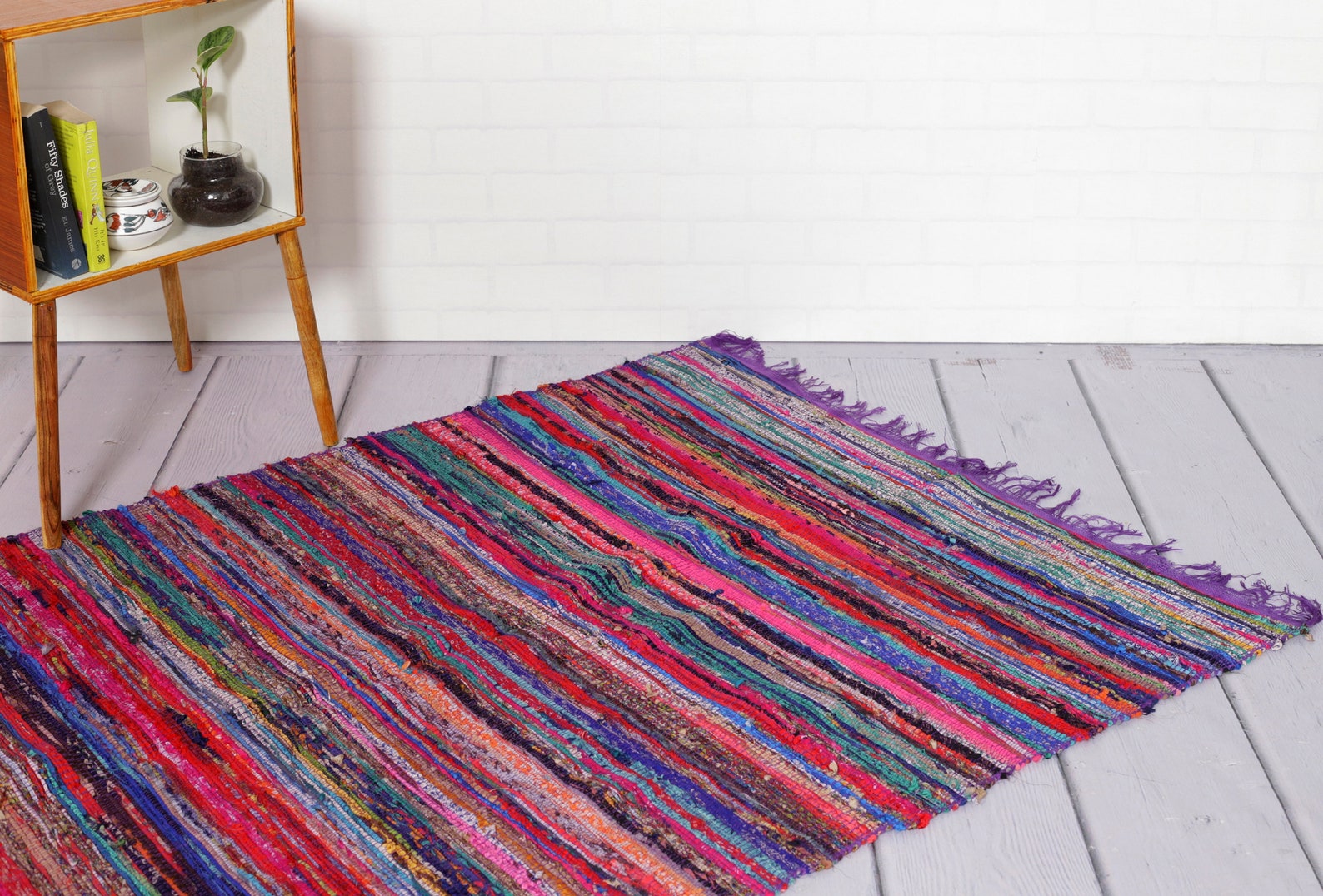 Hand-woven Chindi Rug Floor Mat Rectangular 35 FT Area Rugs - Etsy