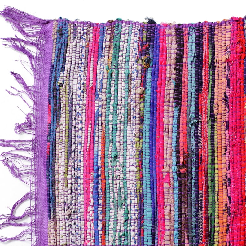 Hand-woven Chindi Rug Floor Mat Rectangular 35 FT Area Rugs - Etsy