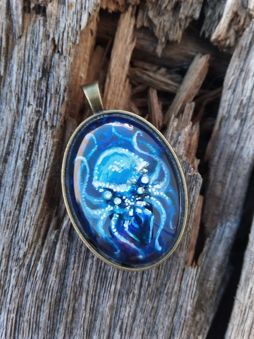 Cthulhu Offspring Original Watercolor Pendant - Etsy