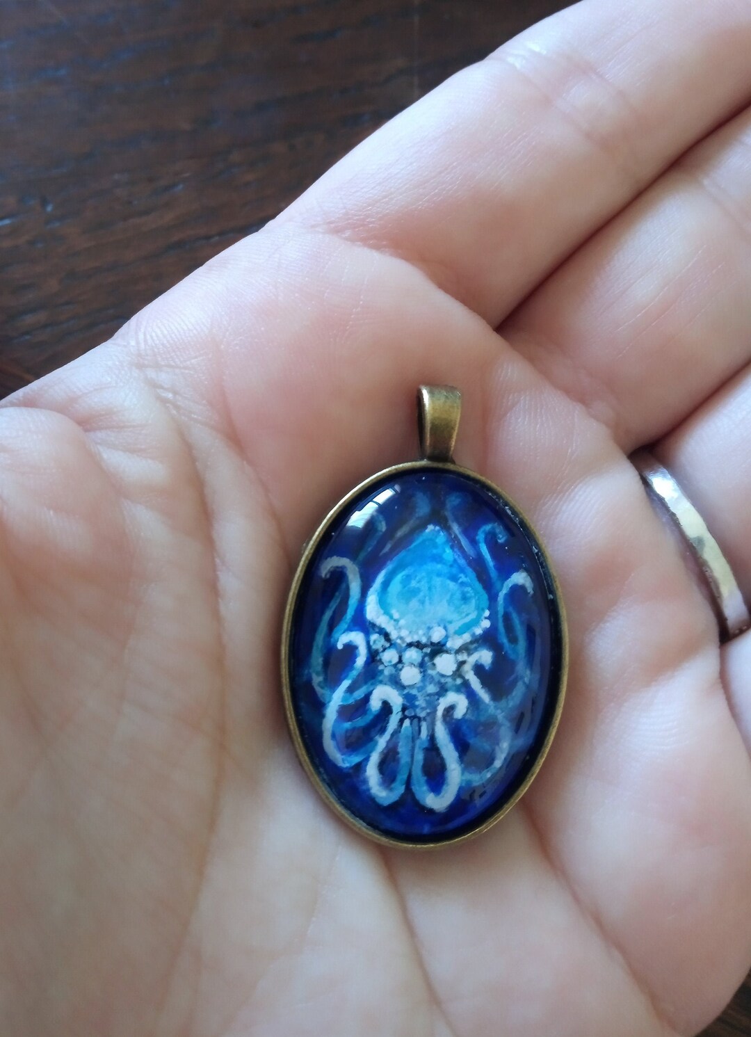 Cthulhu Offspring Original Watercolor Pendant - Etsy