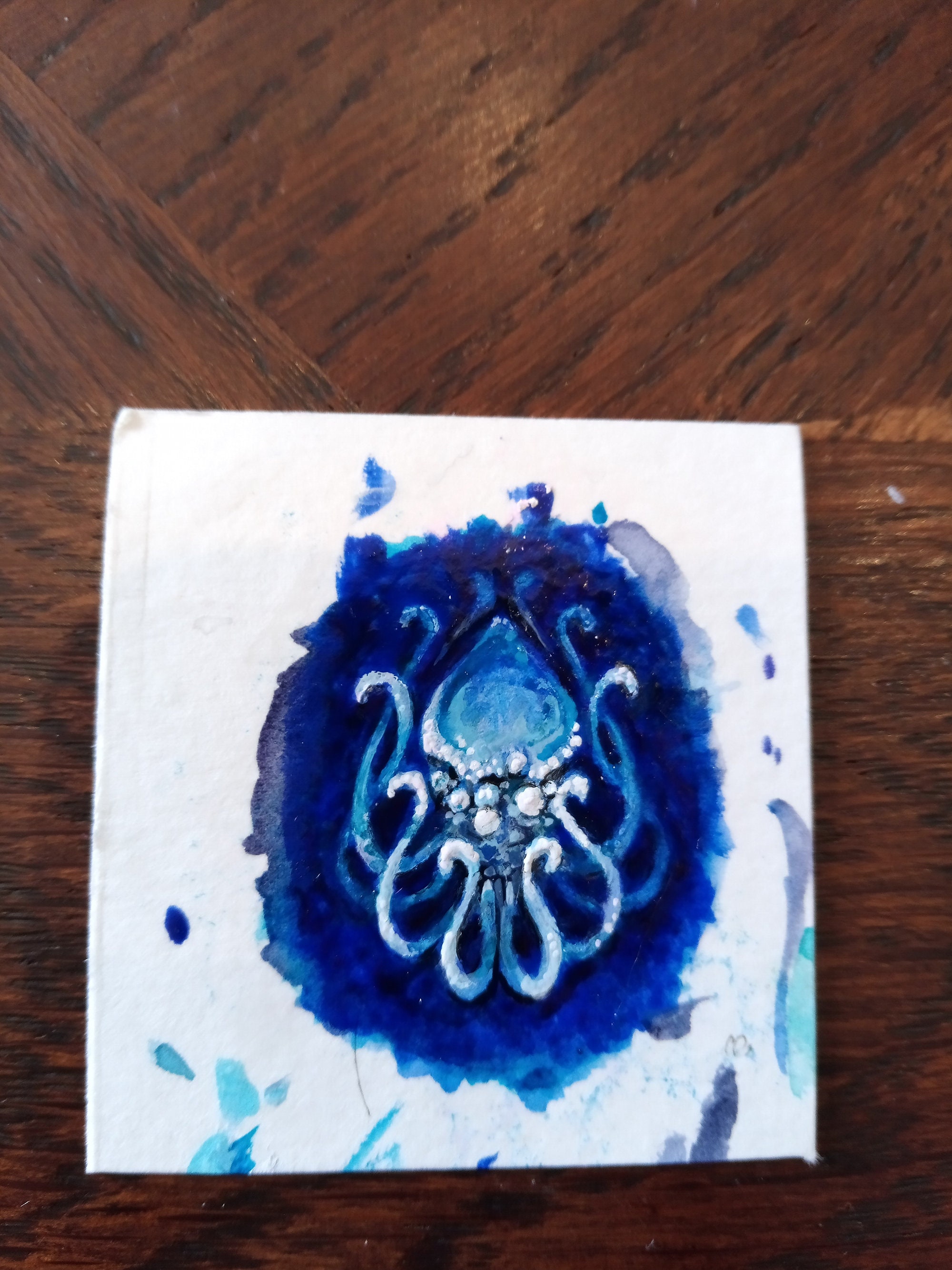 Cthulhu Offspring Original Watercolor Pendant - Etsy