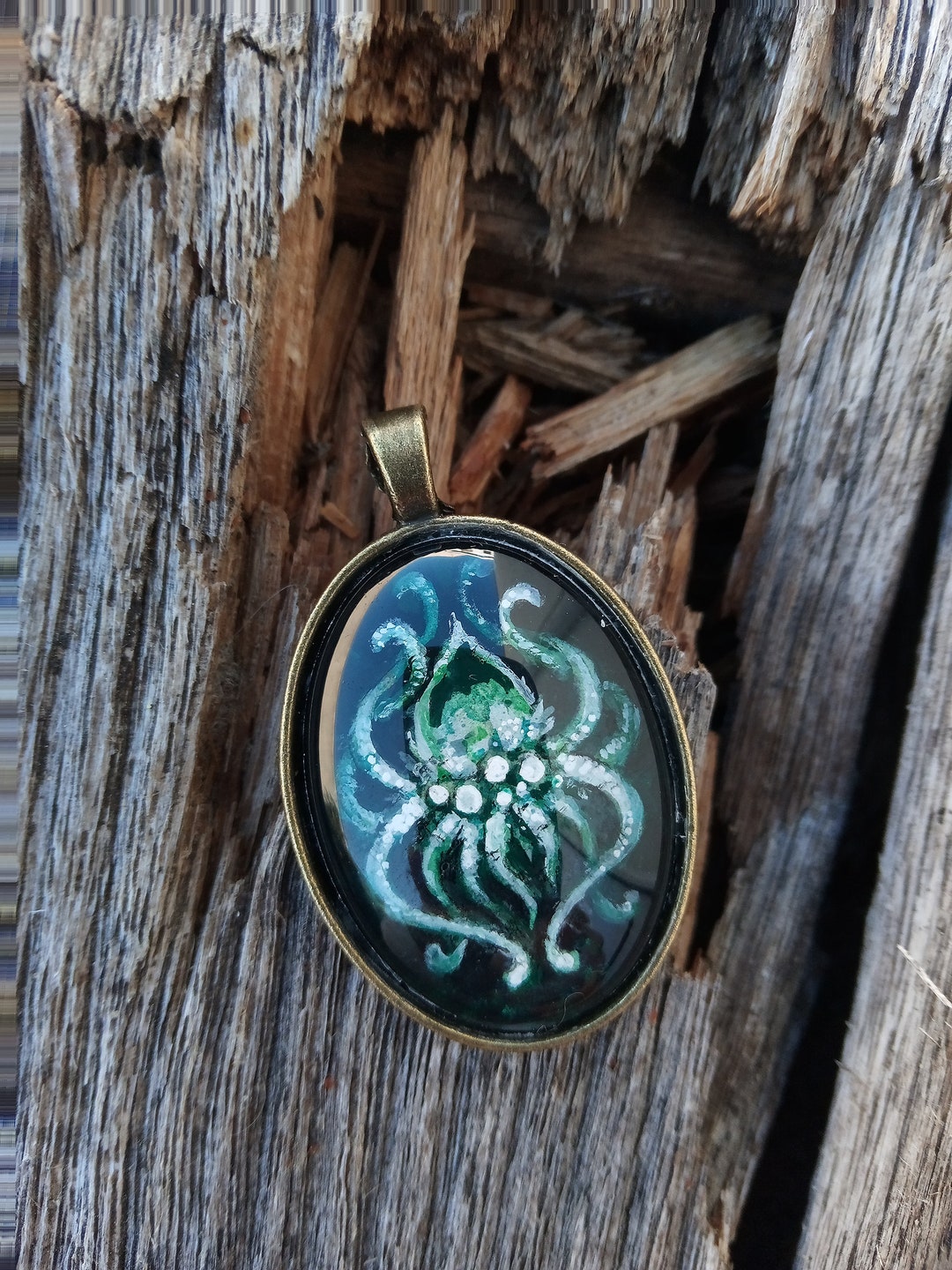 Cthulhu Offspring Original Watercolor Pendant - Etsy