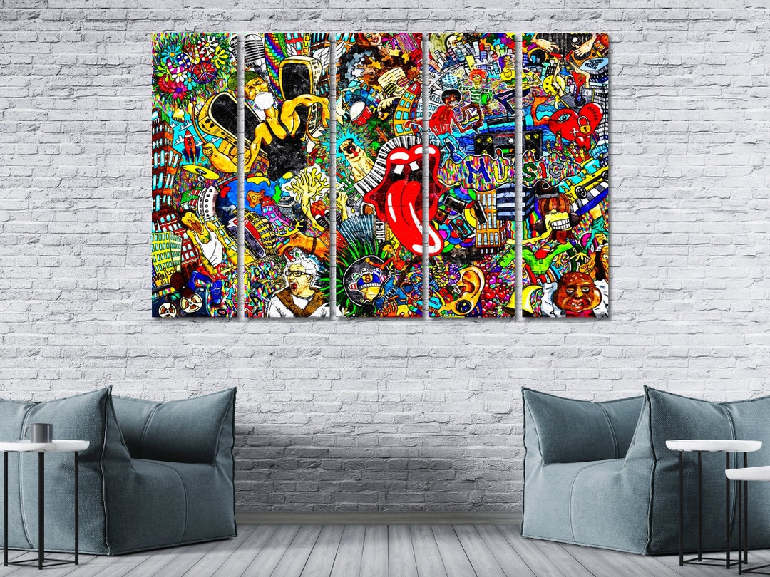 Graffiti Canvas Set, Street Art Prints, Graffiti Poster, Urban Art ...