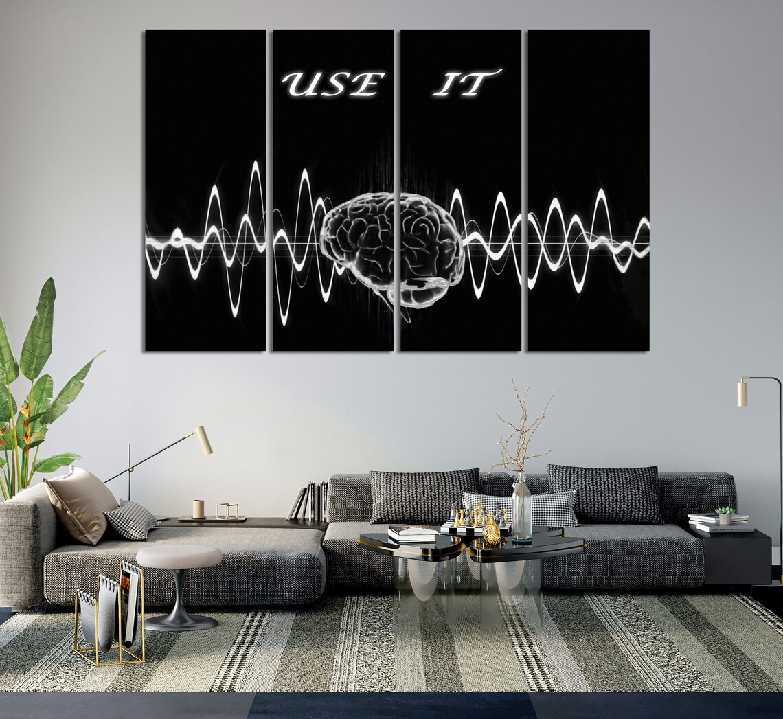 Brain Print Art Anatomical Brain Posters Medical Decor - Etsy