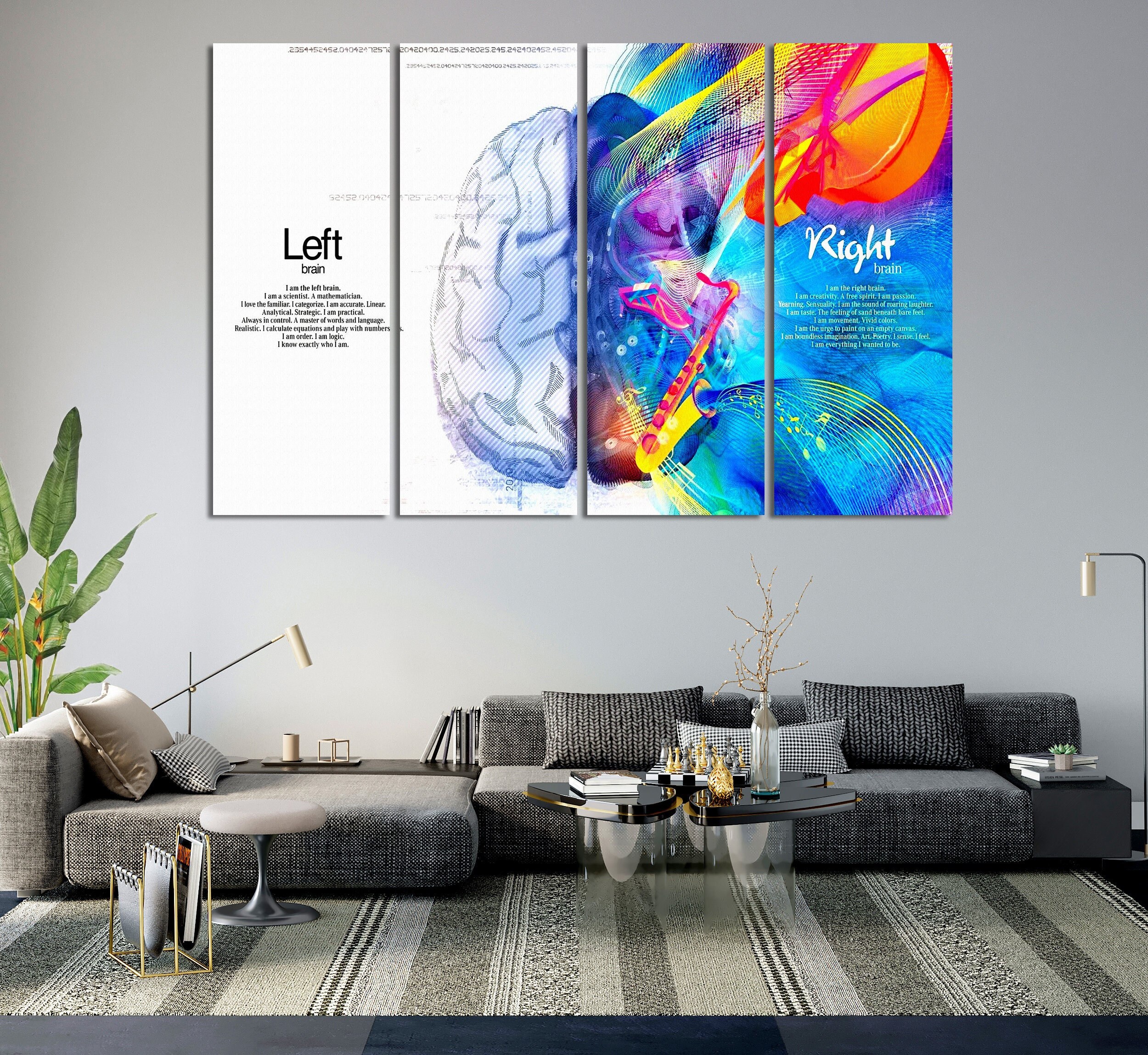 Brain Print Art Anatomical Brain Posters Medical Decor - Etsy