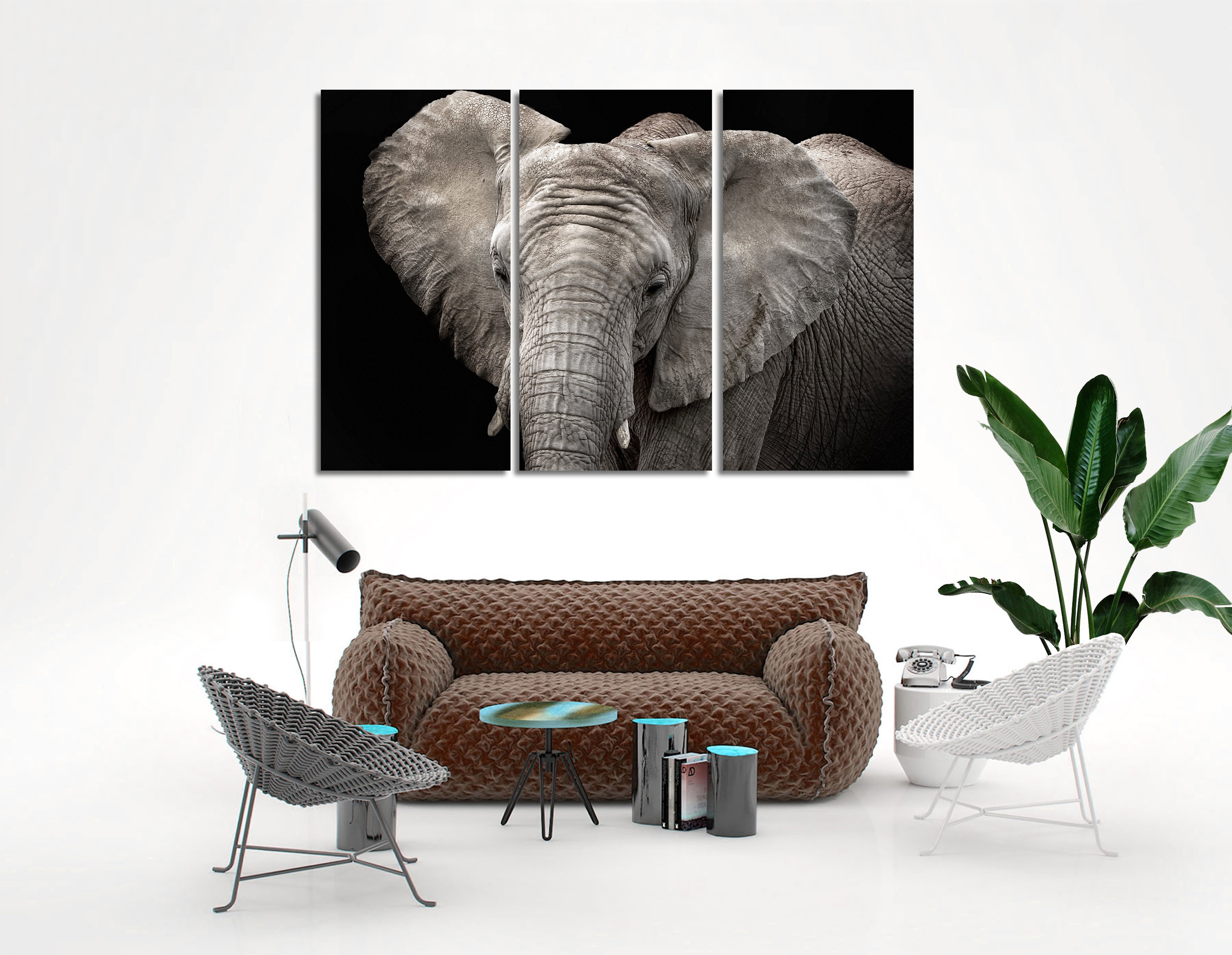 Elephant Art, Elephant Poster, Elephant Print, Elephant Canvas Art ...
