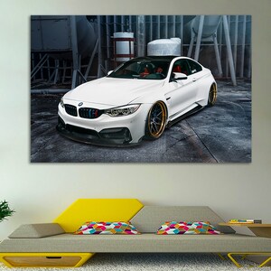 BMW Canvas Bmw Wall Decor BMW Poster BMW Print Muscle Car Wall Art ...