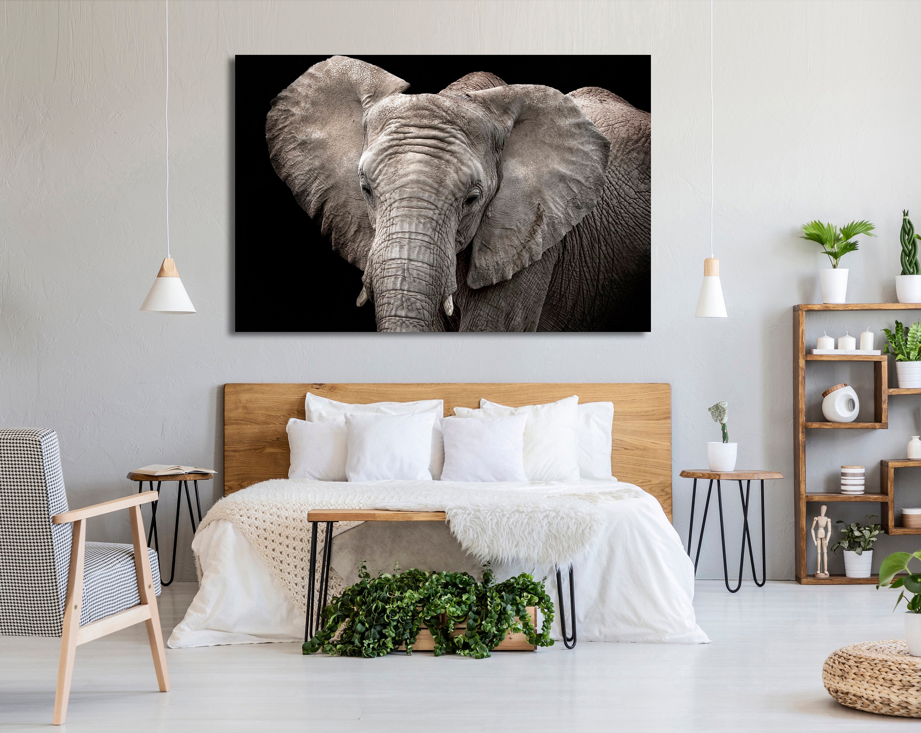Elephant Art Elephant Poster Elephant Print Elephant Canvas - Etsy