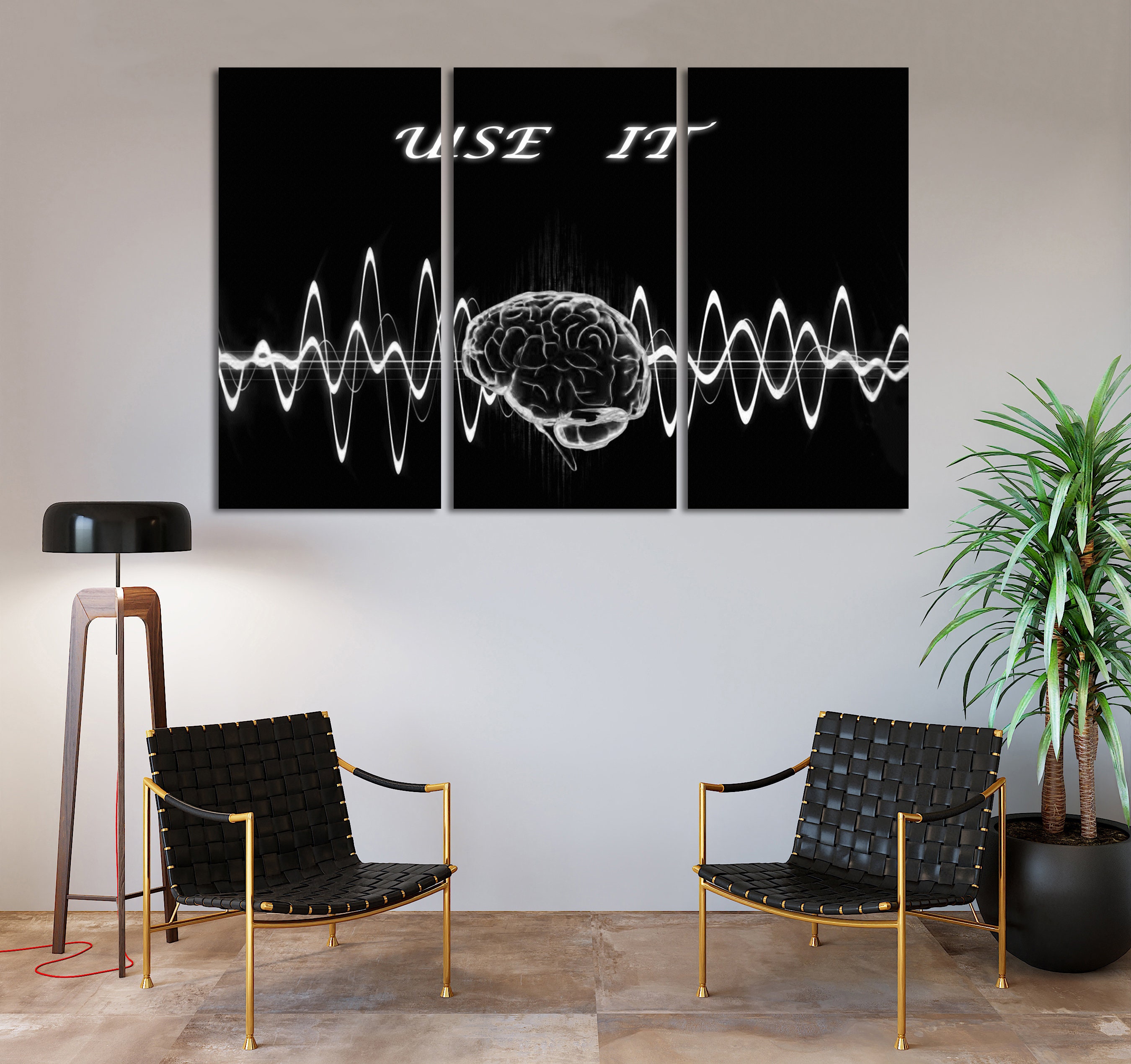 Brain Print Art Anatomical Brain Posters Medical Decor - Etsy