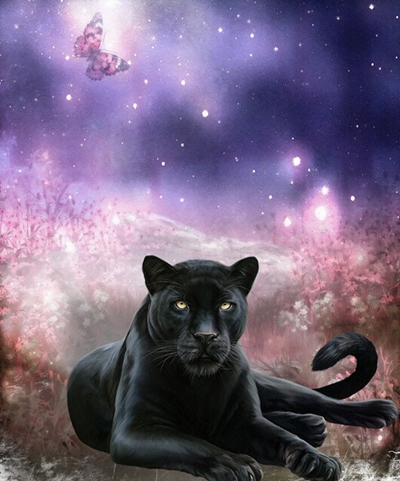 Black Puma Painting
