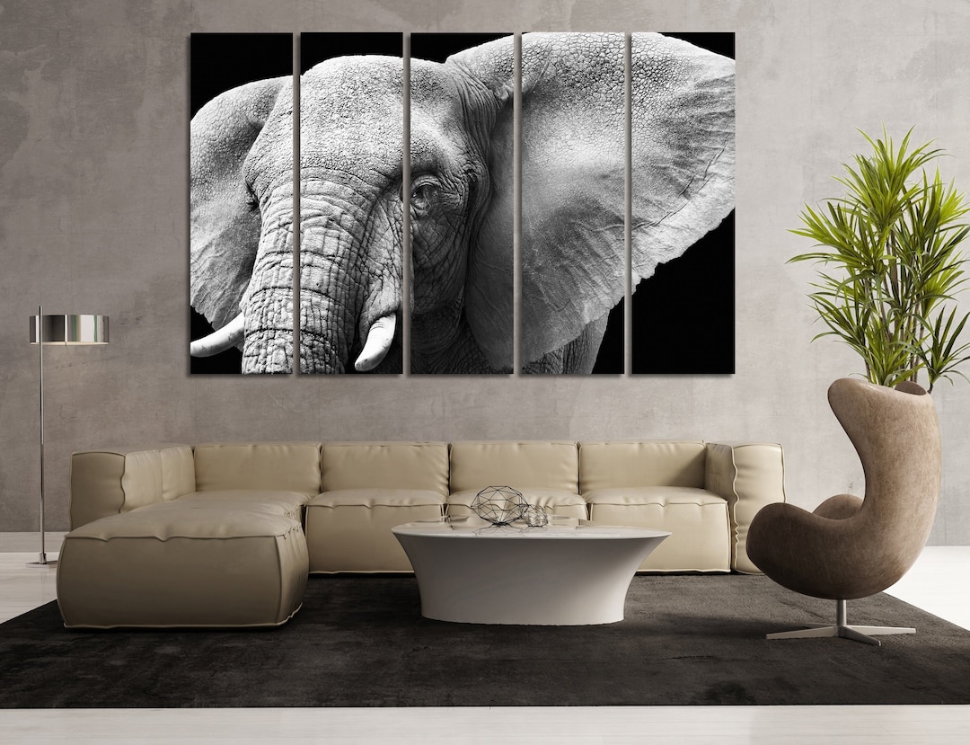 Elephant Art, Elephant Poster, Elephant Print, Elephant Canvas Art ...