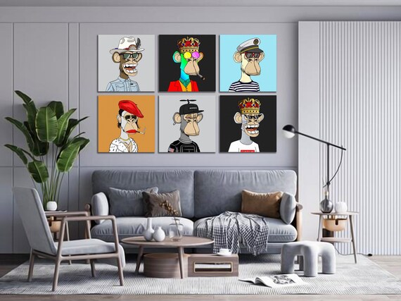 Monkey Art Décor Monkey Canvas Print Monkey Wall Art Street - Etsy