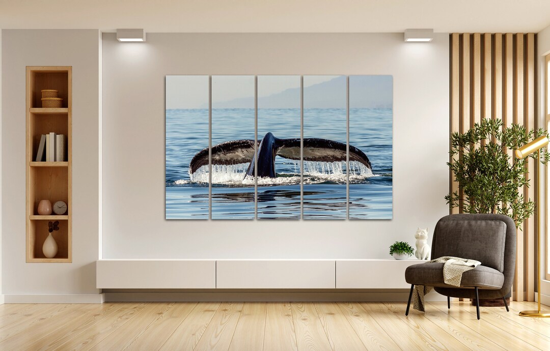 Whale Tail Wall Art, Ocean Print, Tail Poster, Whale Wall Decor ...