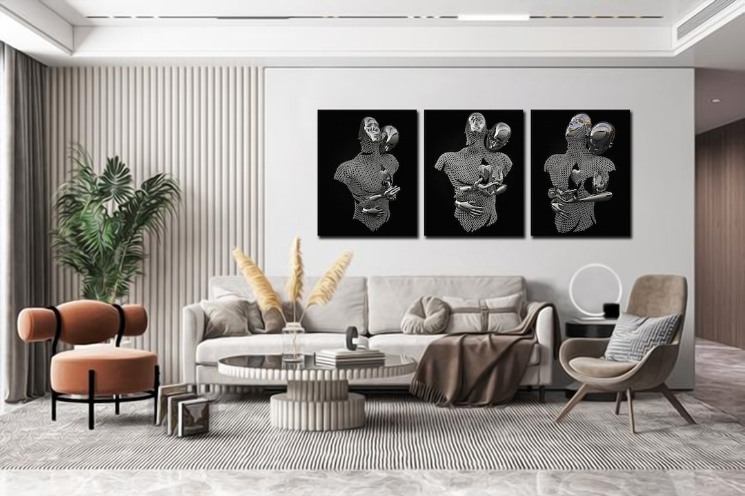 Sculpture Generosity Pictures 3D Effect Set of 3 Generosity Canvas ...