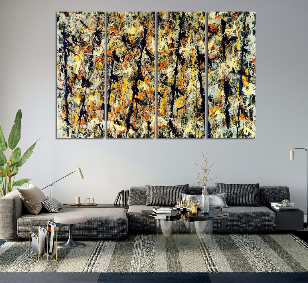 Jackson Pollock Canvas, Blue Poles 1952 (number 11), Abstractionism Art ...