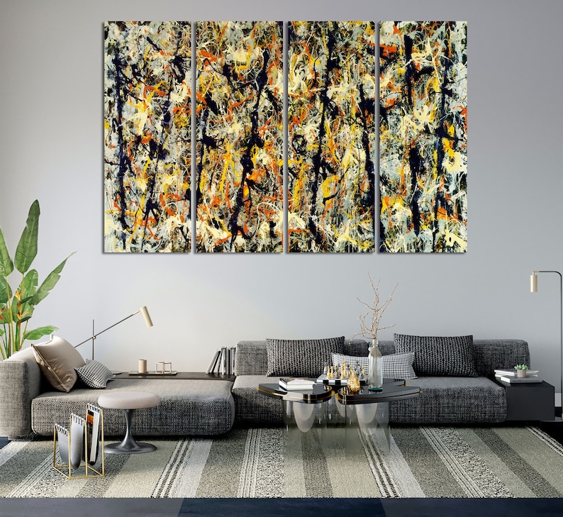 Jackson Pollock Canvas, Blue Poles 1952 (number 11), Abstractionism Art ...