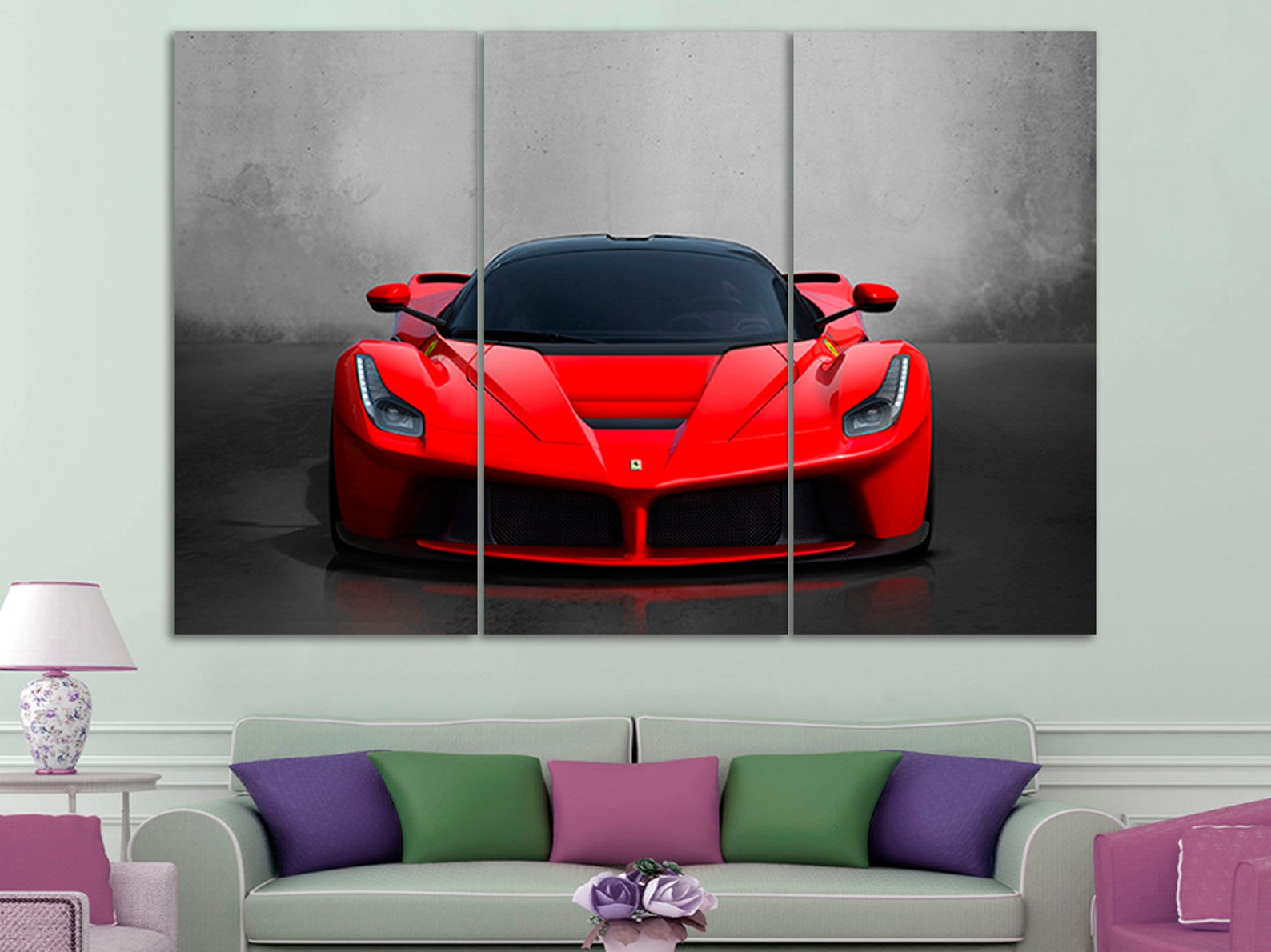 Ferrari wall art Ferrari canvas Ferrari print Ferrari wall | Etsy