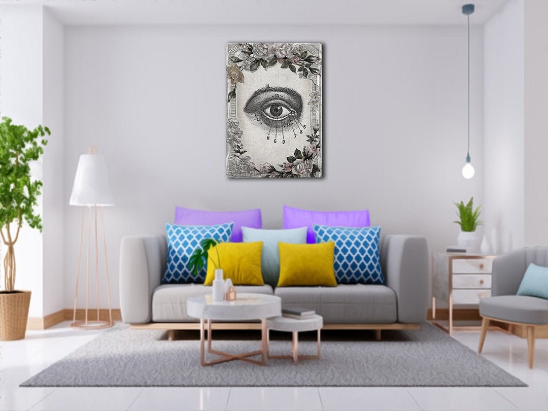 Human Eye Print, Eye Canvas Art, Anatomy Floral Canvas, Human Anatomy ...