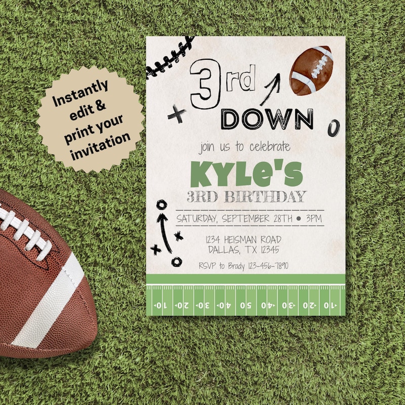 Football 3rd Down Party - Etsy