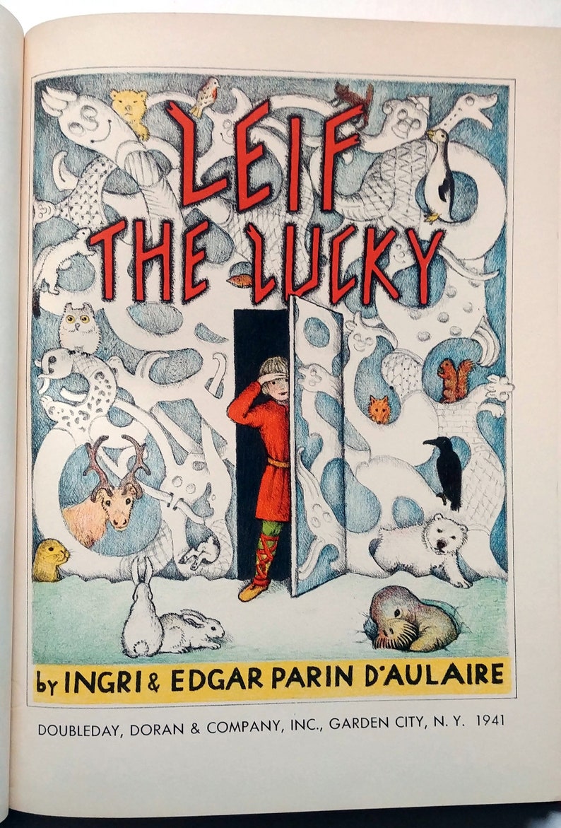 LEIF THE LUCKY Ingri & Edgar Parin D'aulaire 1st Edition in Dust Jacket ...