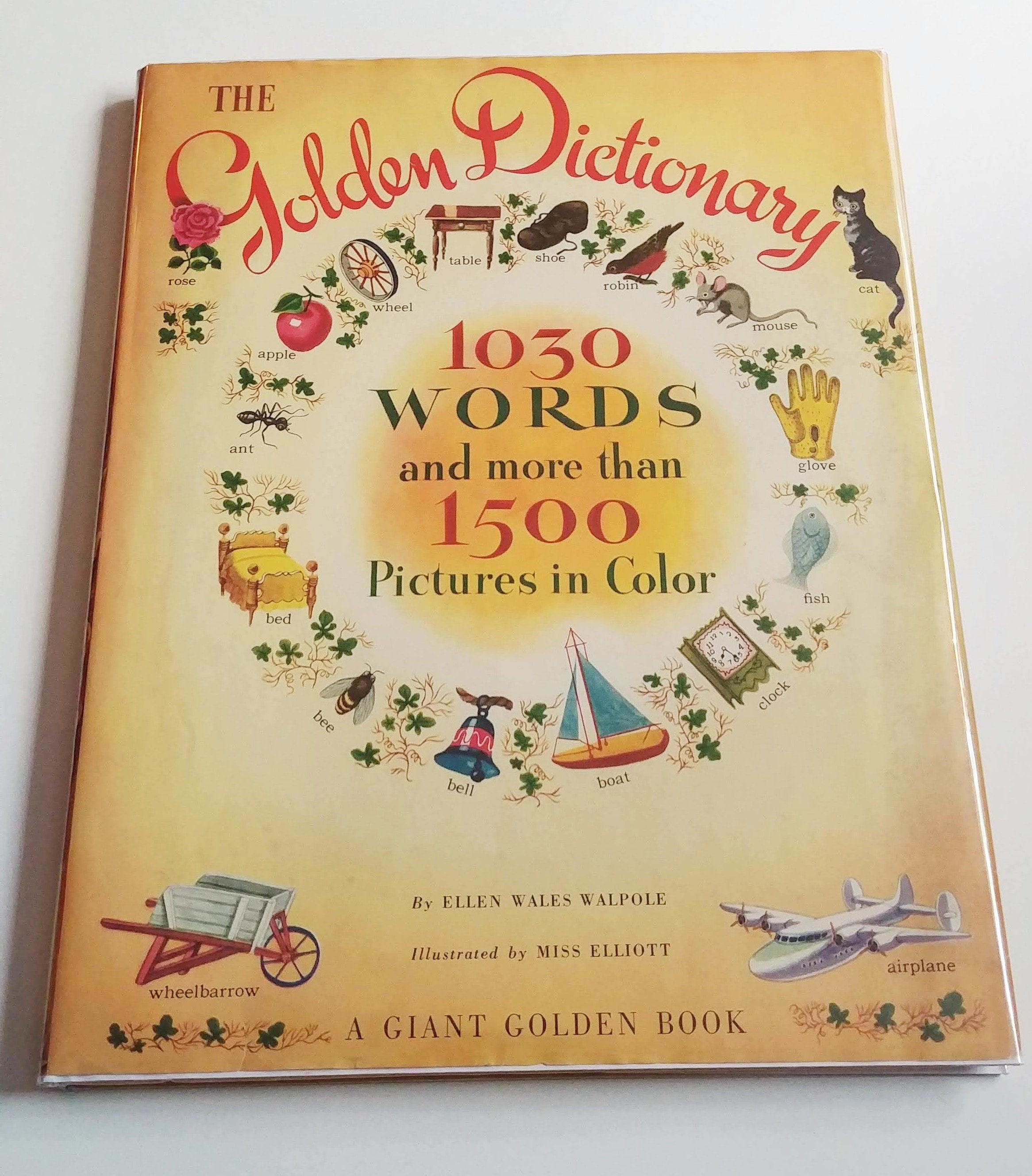 GOLDEN DICTIONARY Giant Golden Book in Dust Jacket 1944 - Etsy