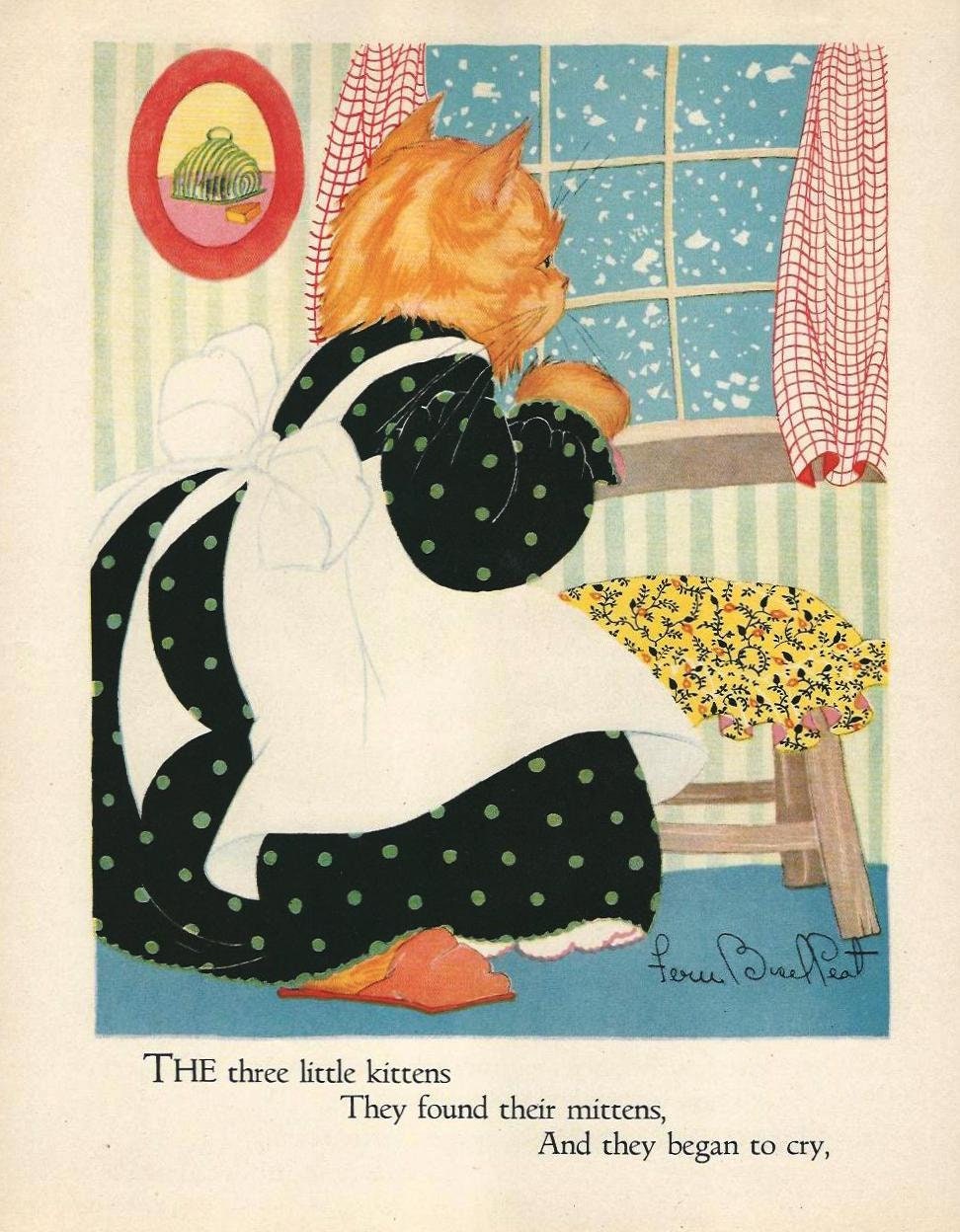 THREE LITTLE KITTENS, Fern Bisel Peat, 1931, Large Soft Cover in ...