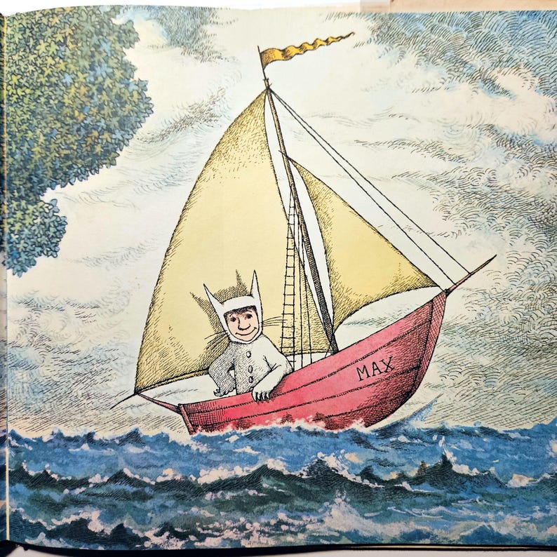 WHERE the WILD THINGS Are, Maurice Sendak, 1974 Printing, Caldecott ...