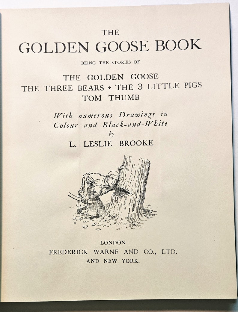 GOLDEN GOOSE BOOK Illustrated by L Leslie Brooke in Dust Jacket, Circa ...