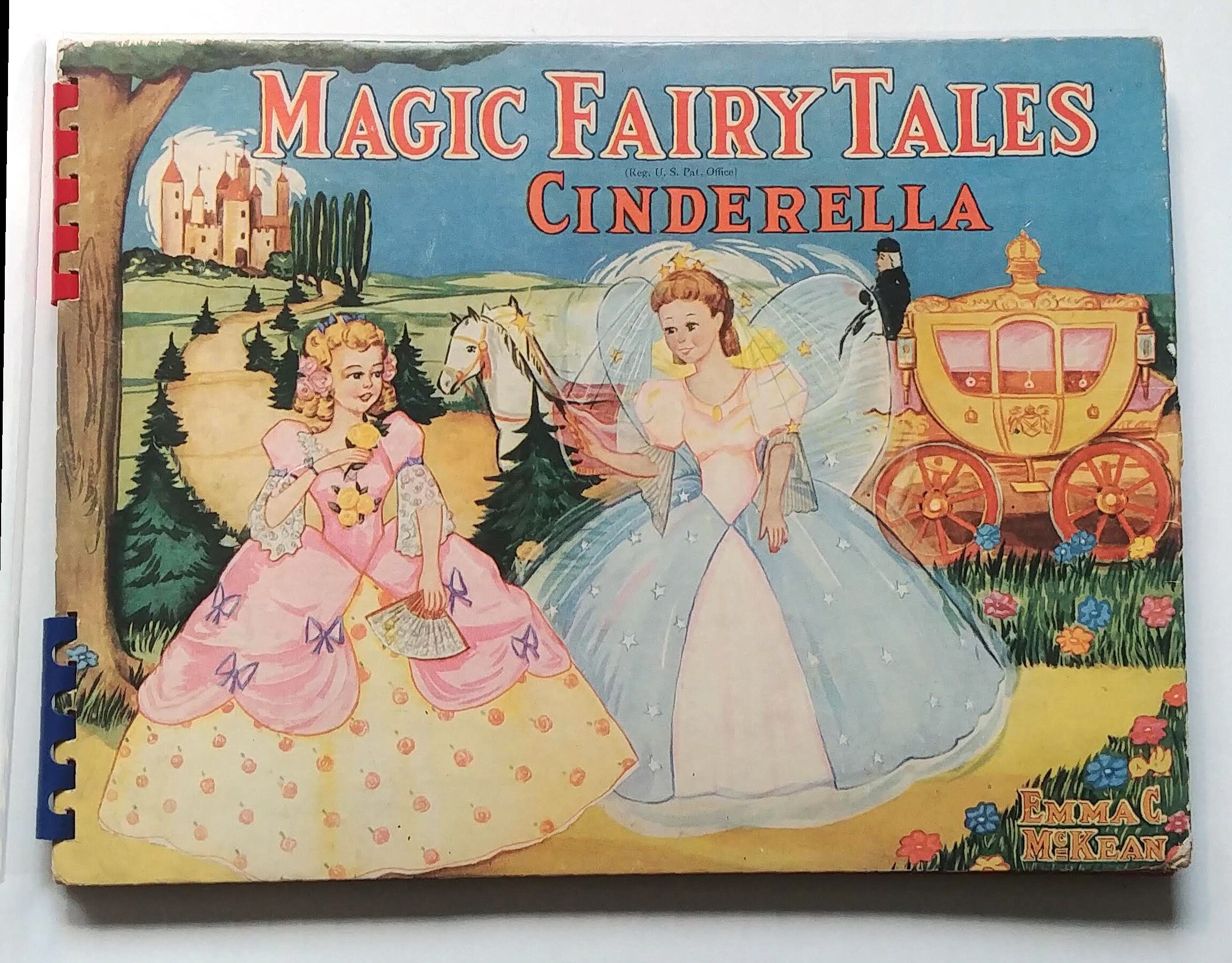 Magic FAIRY TALES: CINDERELLA Moveable 1943 Mcloughlin Bros Emma Mckean ...